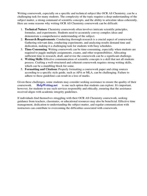 Ocr As Chemistry Coursework 2012 Pdf Cognition