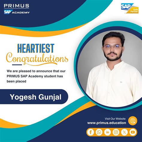 Primus Sap Academy On Linkedin Placement Placementsuccess Placements Placements2024 Intern…