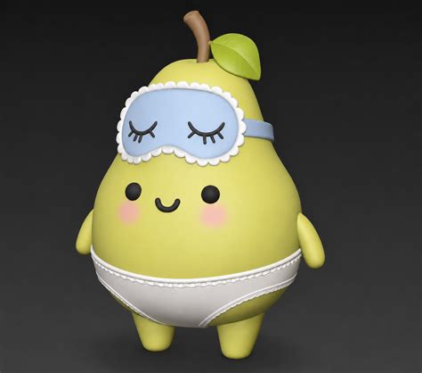 😪 Sleepy Pear・ Stl File For 3d Printing・cults