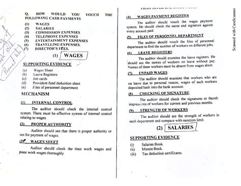 Vouching Of Expenses Cash Book Payment Side Auditing Scanned With Camscanner Scanned With