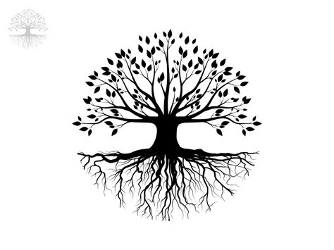 Black Branch Tree Or Naked Trees Silhouettes Hand Drawn Isolated Illustrations 26535917 Vector