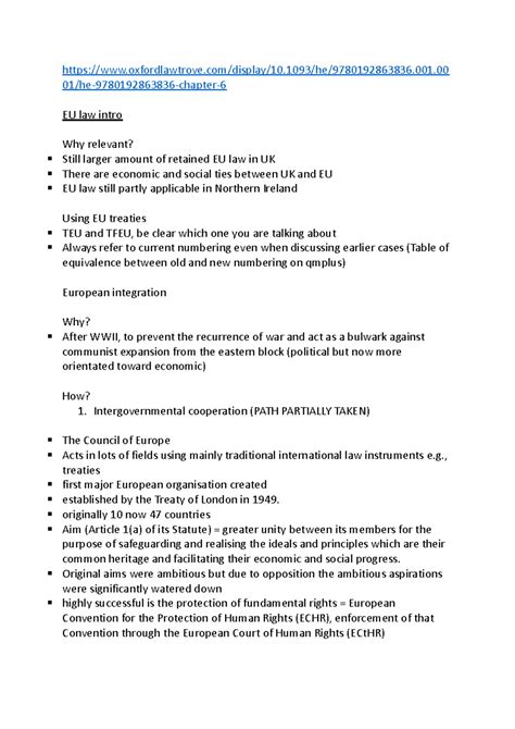 Eu Law Notes Oxfordlawtrove Display 10 1093 He 9780192863836 001 01 He 9780192863836