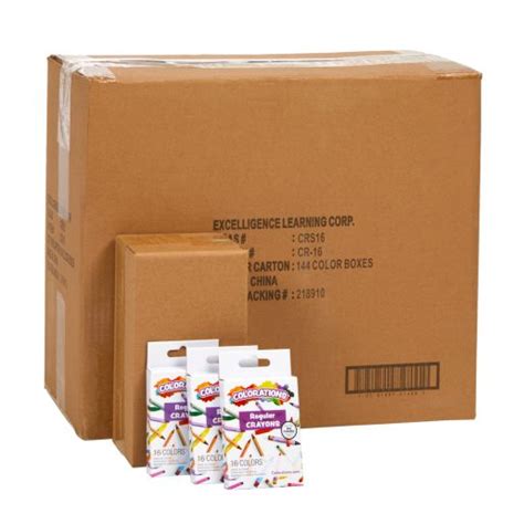 Colorations® Classroom Value Bulk Crayons 16 Colors 144 Packs Qty