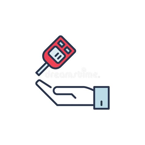 Glucometer And Hand Vector Concept Colored Icon Or Symbol Stock