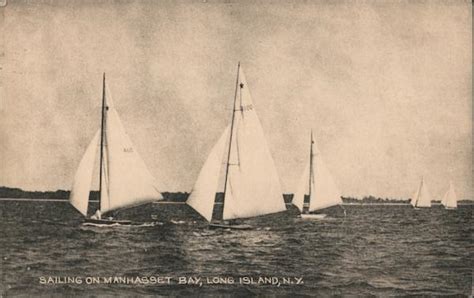 Sailing On Manhasset Bay Long Island Ny Postcard