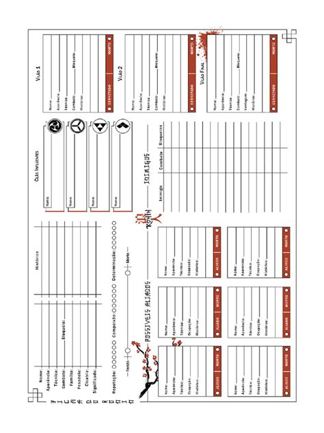 Character Sheet Ronin Esp Pdf