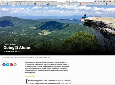 Appreciating Rahawa Hailes “going It Alone” For The Hiking Justice Connection Heart Head