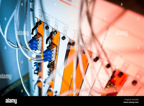 Core Switch Technology In Network Room Place Stock Photo Alamy