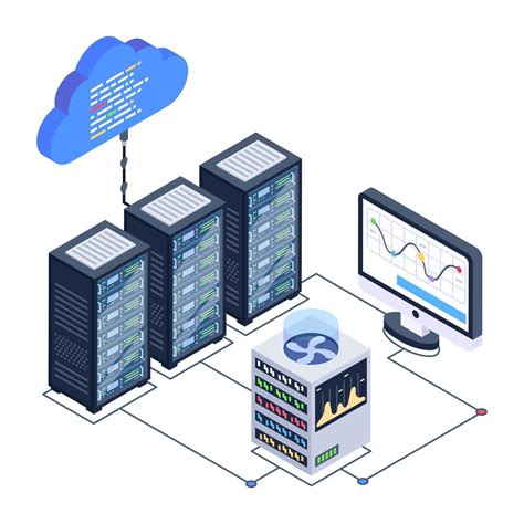 Cloudhosting En Database 2896500 Vectorkunst Bij Vecteezy