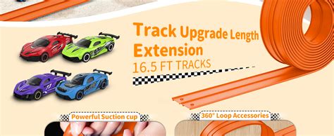 Flex Race Track 16 Ft With Suction Cups Compatible With