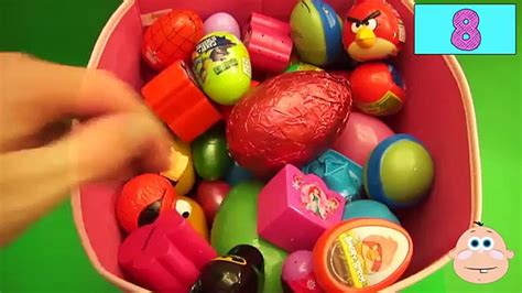 New Huge 101 Surprise Egg Opening Kinder Surprise Elmo Disney Pixar