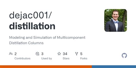 Github Dejac Distillation Modeling And Simulation Of Multicomponent Distillation Columns