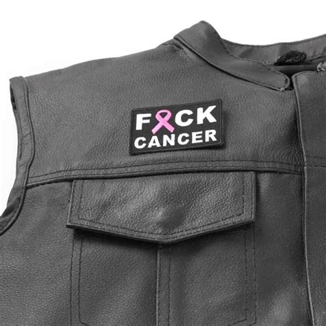 275 X 2 Fuck Cancer Pink Ribbon Patch San Diego Leather