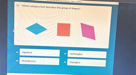 Solved Which Category Best Describes This Group Of Shapes