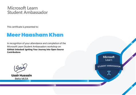 Meer Haasham Khan On Linkedin Micorsoft Github Learning Community