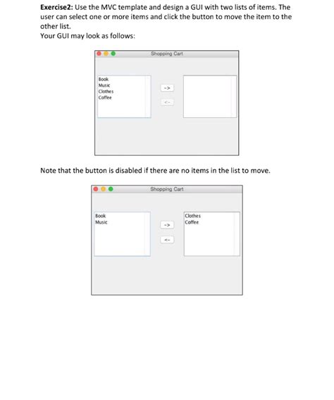 Exercise 2 Use The Mvc Template And Design A Gui