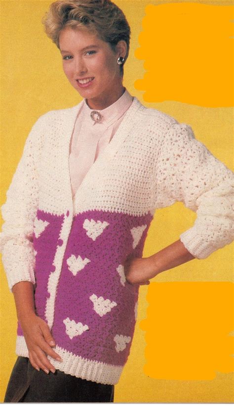 Vintage Crochet Long Line Jacket Pattern Etsy