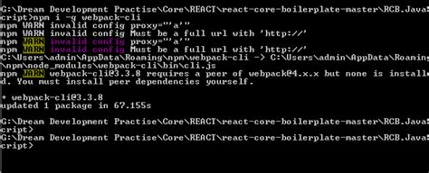 Javascript Webpack Cli Dependency Error In Core 20