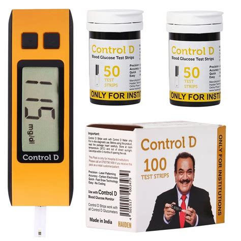 Control D Blood Glucose Test Strips Glucostrips With Glucometer Q2