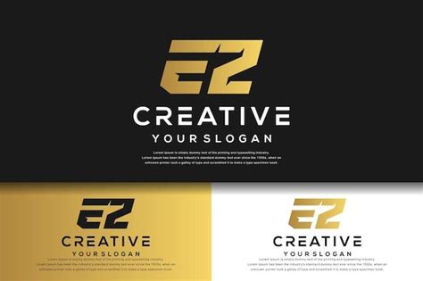 Abstract Monogram Letter Ez Logo Design