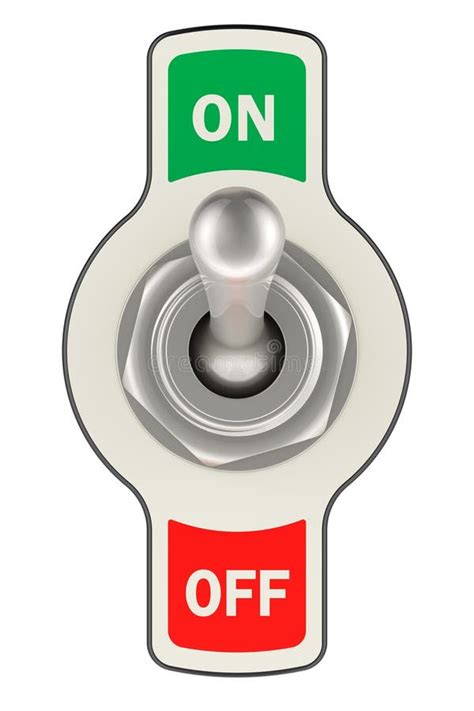 Toggle Switch Front View On 3d Rendering Stock Illustration