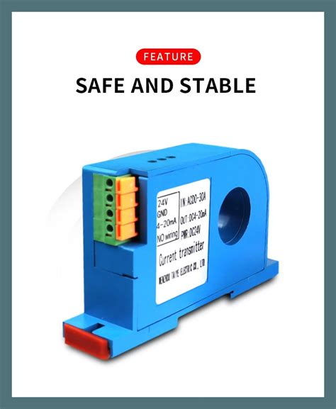 Current Sensor Transmitter Output Input 0 10v 4 20ma Output Transducer Converter Dc24v Power