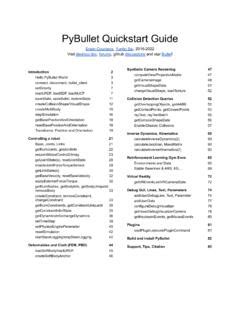 PyBullet Quickstart Guide Pybullet Quickstart Guide Pdf PDF4PRO