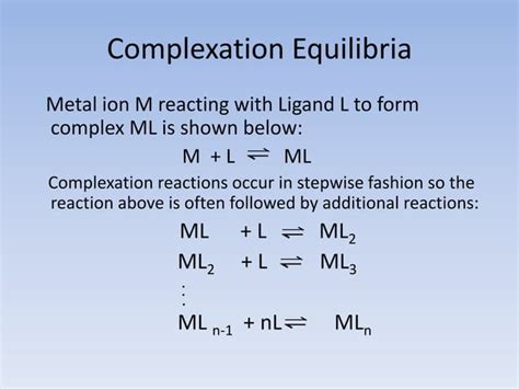Complexation Reactions And Titrations Pptx