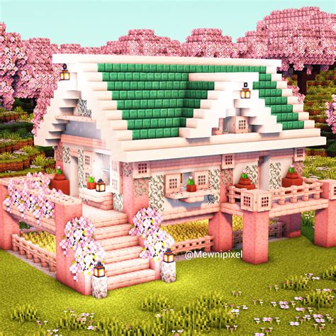 Minecraft Cómo Construir Una Casa Con Madera De Cerezo Casas