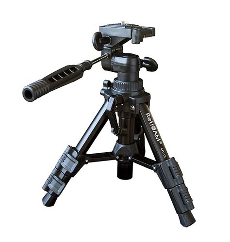 Reticam 3방향 팬틸트 헤드가 있는 탁상용 삼각대 휴대폰 카메라 및 스포팅 스코프용 퀵 릴리즈 플 티몬