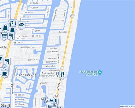 Map Pompano Beach Fl Beach Map