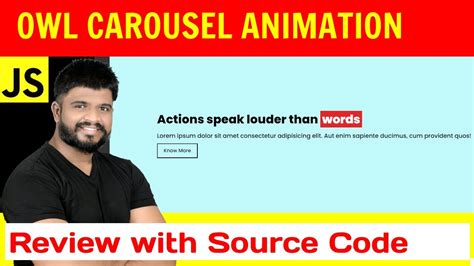 Ep109 Owl Carousel Active Slide Animation Html Css Javascript Source Code Youtube