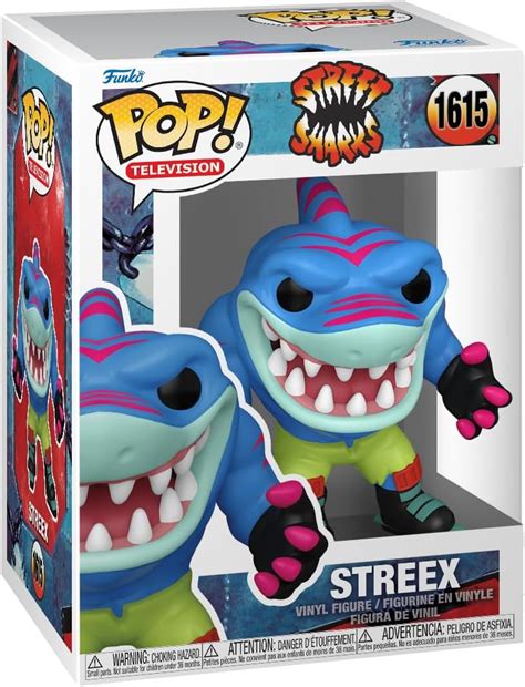 Funko Pop Tv Street Sharks Streex Figura In Vinile Da Collezione