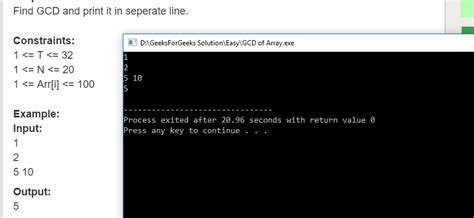 Geeksforgeeks Solution For GCD Of Array