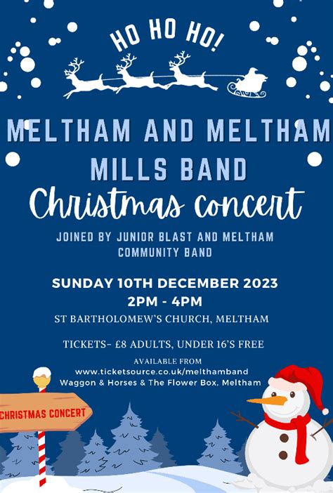 Meltham And Meltham Mills Band Christmas Concert 2023 At St Bartholomews
