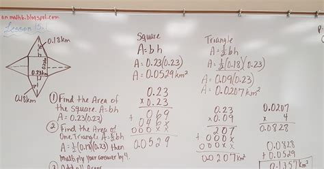 Mrs Negron Th Grade Math Class Lesson Nets Surface Area