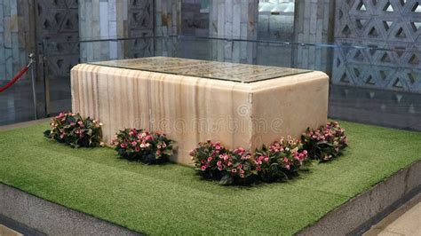 Grave Of Ferdowsi Inside His Mausoleum Part Of The Ferdowsi Tomb