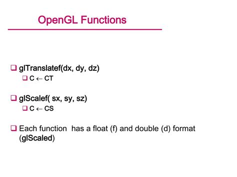 Ppt Opengl Transformations Powerpoint Presentation Free Download