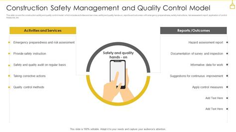 Construction Safety Management And Quality Control Model Mockup Pdf