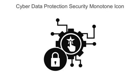 Cyber Data Protection Security Monotone Icon In Powerpoint Pptx Png And Editable Eps Format Ppt