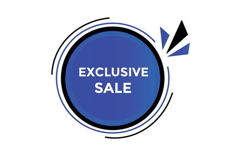 Exclusive Sale Button Web Banner Templates Vector Illustration