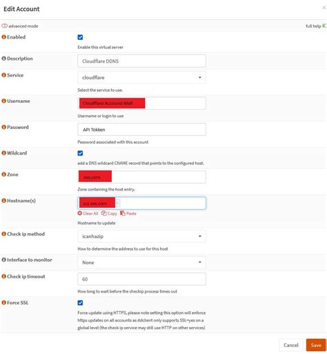Making Ddns With Cloudflare Work Ropnsense