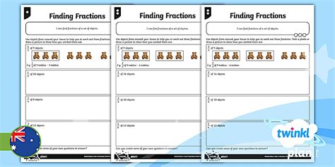 Year 3 Number Fractions Of A Set Of Objects Home Learning