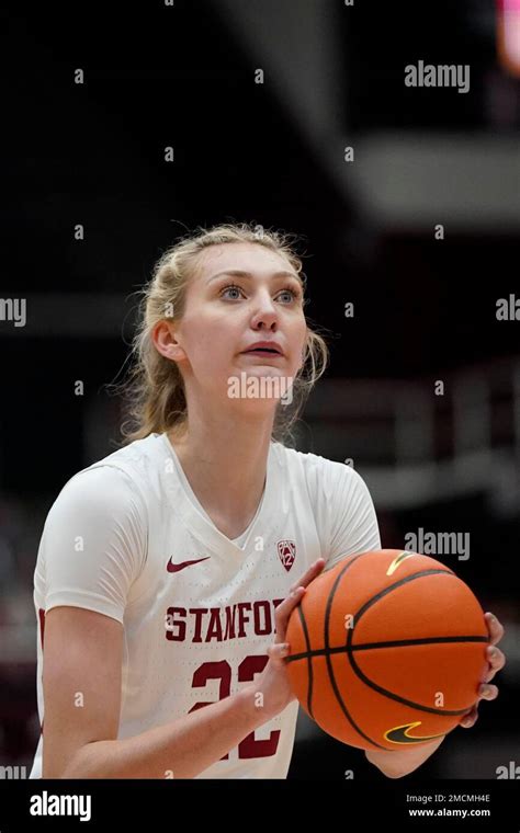 Stanford Forward Cameron Brink Against Pacific During An Ncaa College