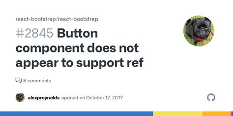 Button Component Does Not Appear To Support Ref Issue React Bootstrap React Bootstrap
