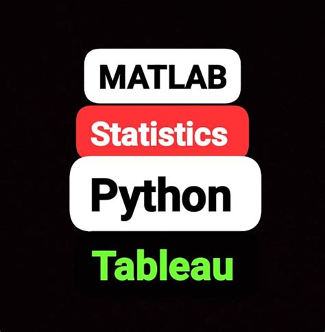 Do Matlab Statistics Spss Sql Tableau Powerbi Python R Excel By