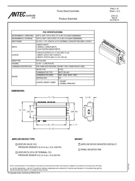 Controller Fhc Series Specification Pdf