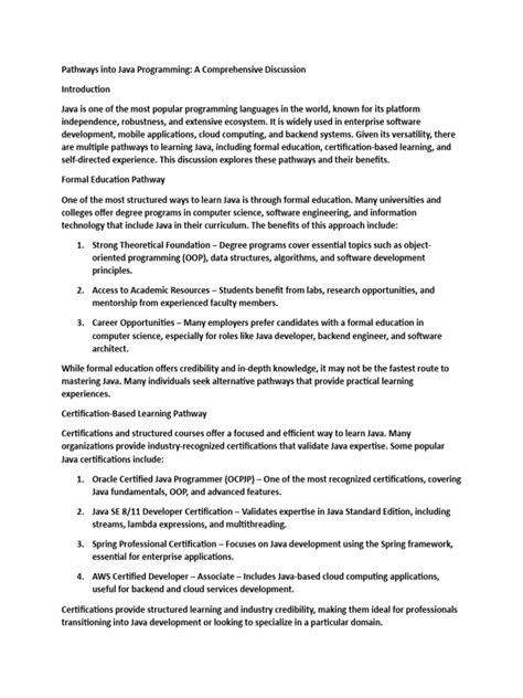 Pathways Into Java Programming Pdf Java Programming Language