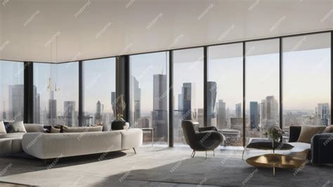 A Luxurious Penthouse With A Minimalist Aesthetic Featuring Highend
