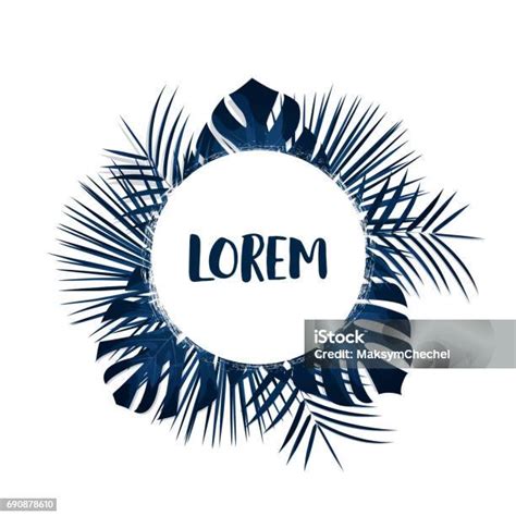 종 려 나뭇잎 배경 열 대 잎 벡터 이국적인 카드 템플릿입니다 개성 개념에 대한 스톡 벡터 아트 및 기타 이미지 개성 개념 계절 공휴일 Istock